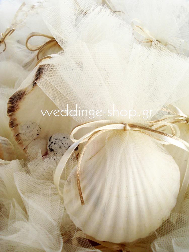 Μπομπονιέρα κοχύλι αχιβάδα - 2026 - Wedding e-shop